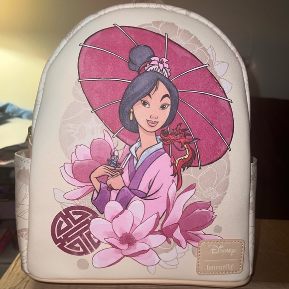 Loungefly | Bags | Loungefly Disney Mulan Pink And White Mini Backpack ...